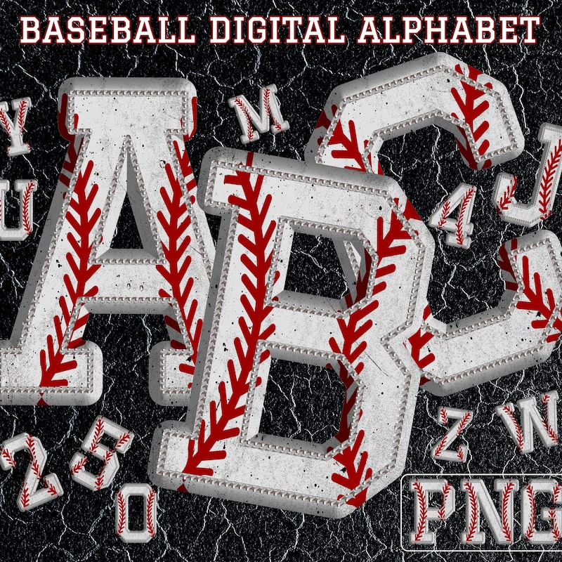 Baseball Letters - Etsy