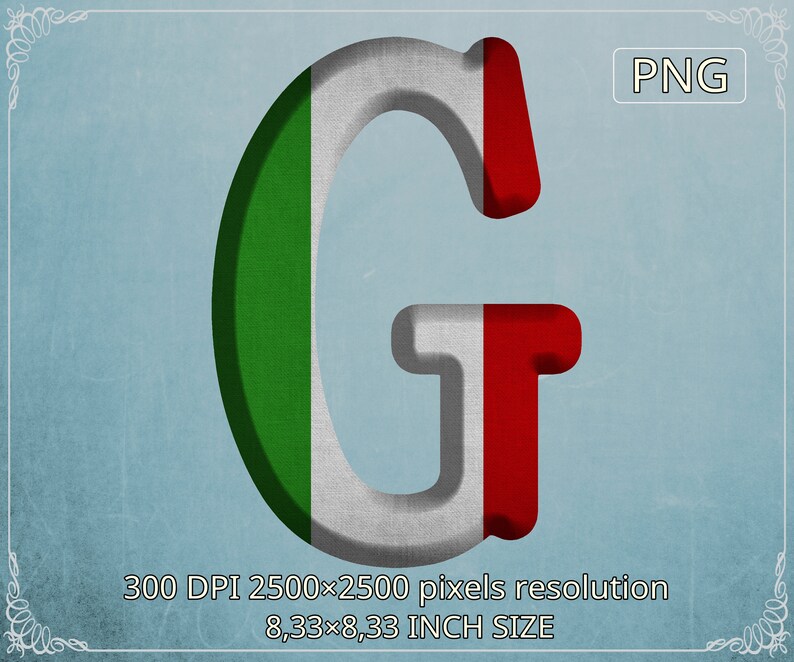 Italian Flag Font Png Clipart,abc Italian Flag Clipart,italy Themed ...