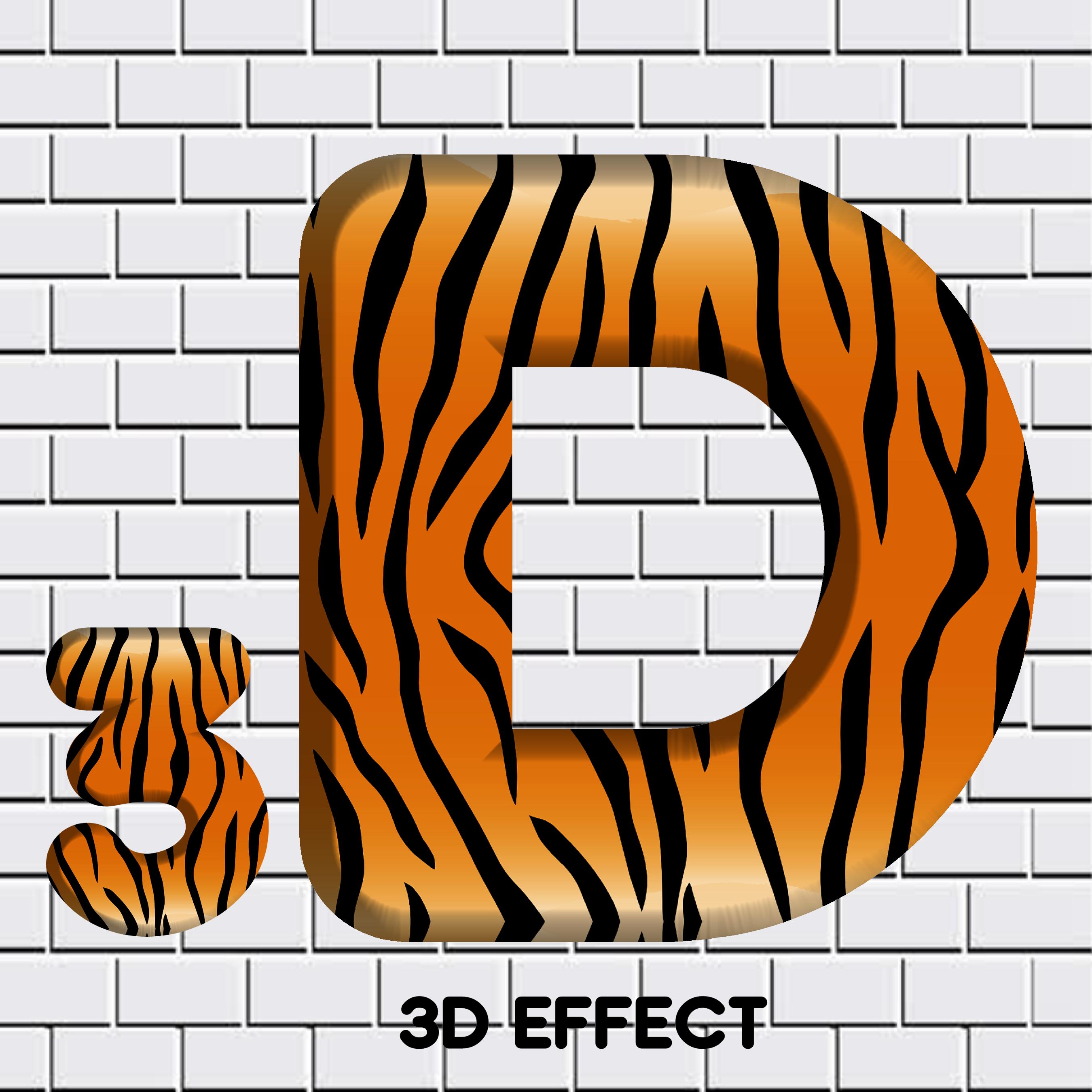 Tiger Alphabet and Numbers,tiger Font,tiger Letters Png Clipart,animal ...