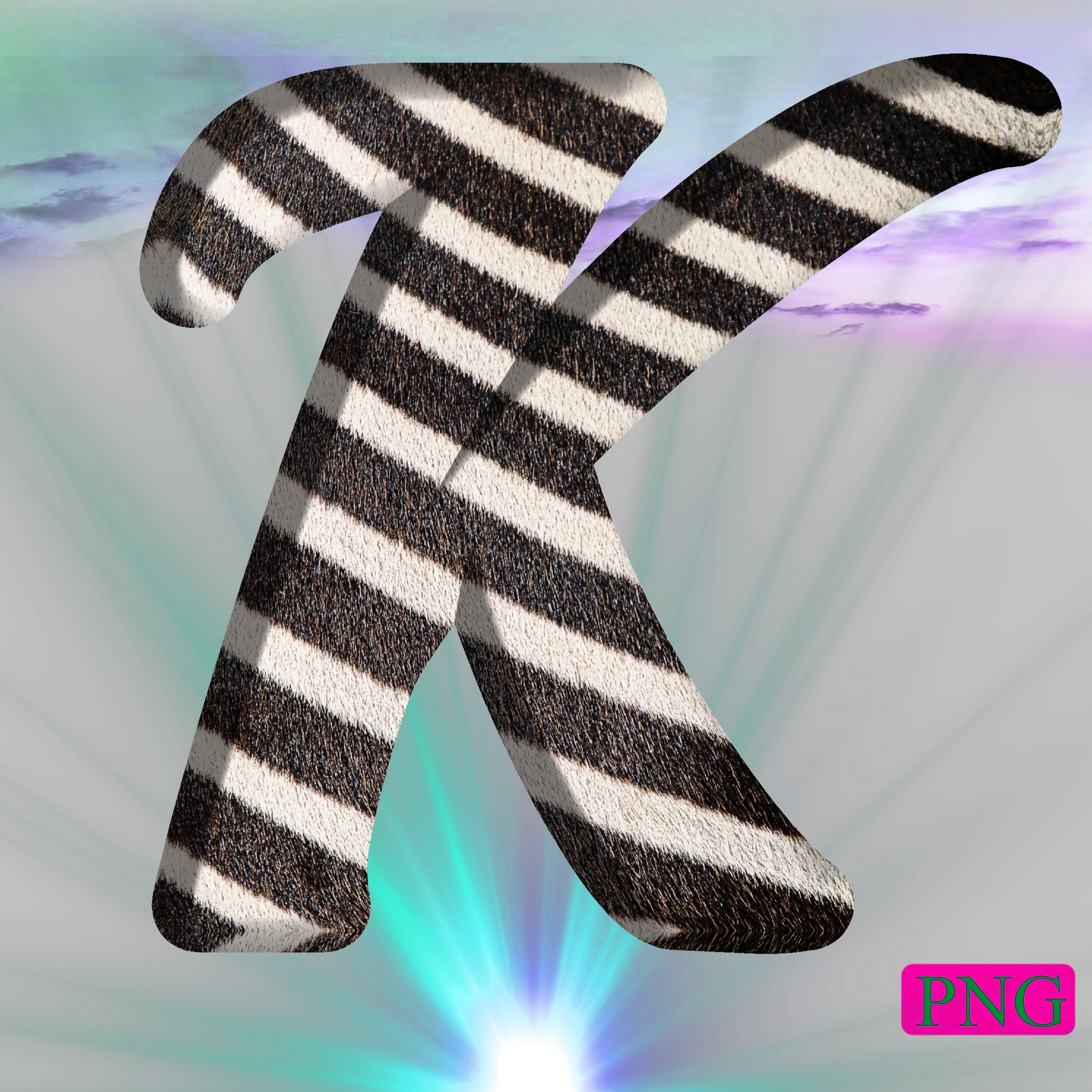 Zebra Print Alphabet: Black and White PNG Clipart (digital Download) - Etsy