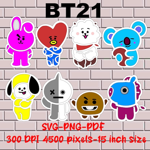 Bt21 Png - Etsy
