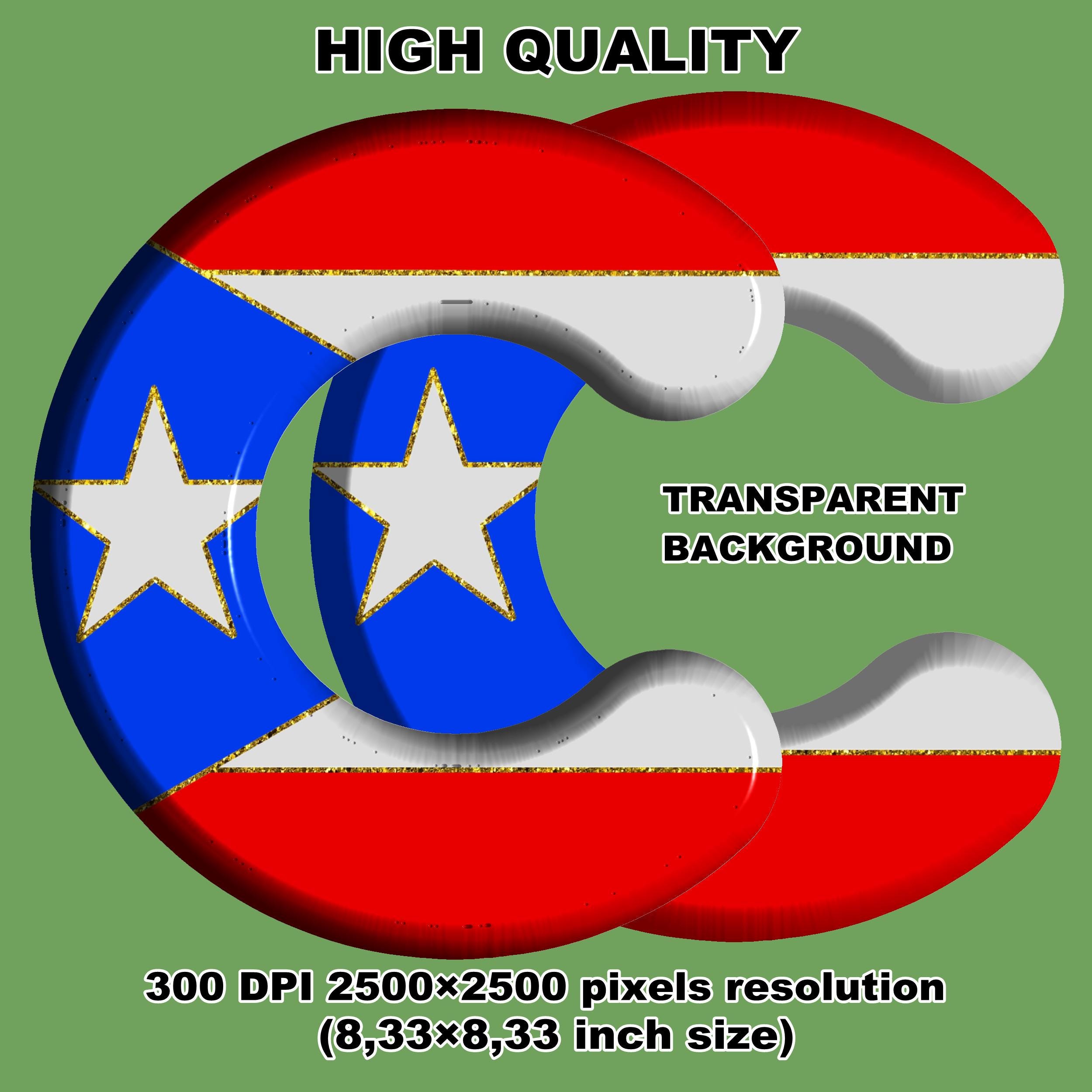 Puerto Rico Flag Alphabet PNG, SVG, Boricua Font (digital Download) - Etsy