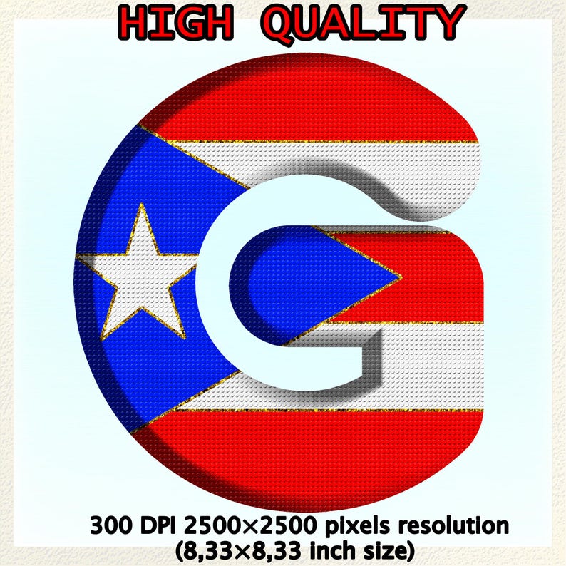 Puerto Rico Flag PNG Clipart Font: Boricua Patriotic Alphabet - Etsy