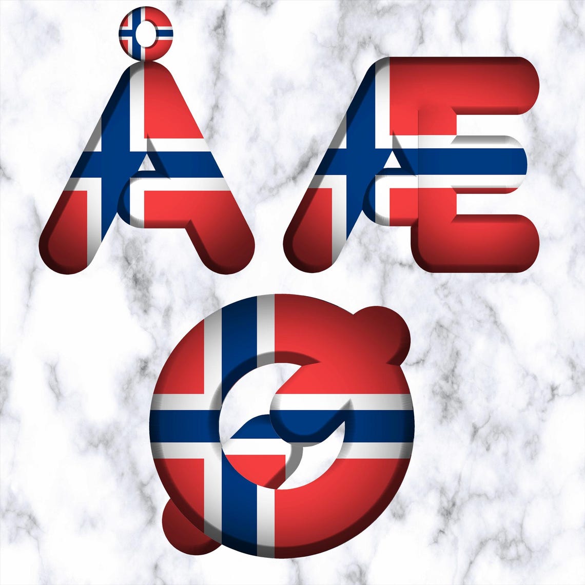 Norway Flag Clipart: Alphabet, Numbers, Map (digital Download PNG SVG ...