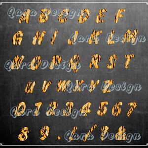 Tiger Print Font: Animal Alphabet SVG, PNG, AI (digital Download) - Etsy