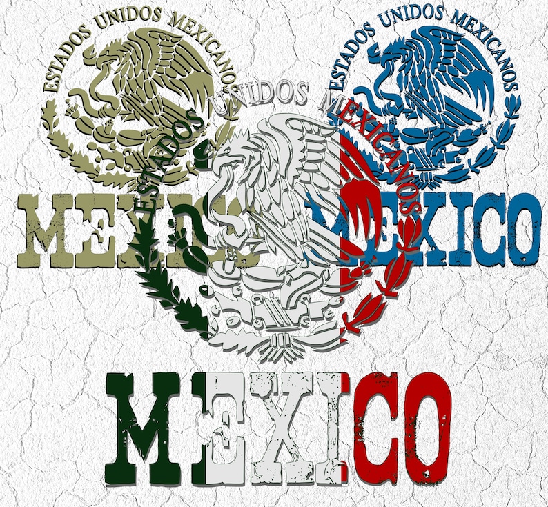 Mexican Eagle Coat of Arms SVG Pack: Mexico Flag Alphabet (PNG, Vector ...