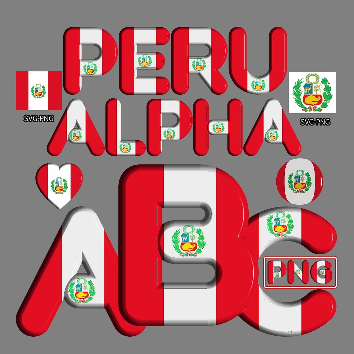 Peru Flag Font Png Clipart, Peruvian Colors Alphabet, Red White Letters ...