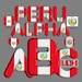 Peru Flag Font Png Clipart, Peruvian Colors Alphabet, Red White Letters ...