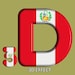 Peru Flag Font Png Clipart, Peruvian Colors Alphabet, Red White Letters ...