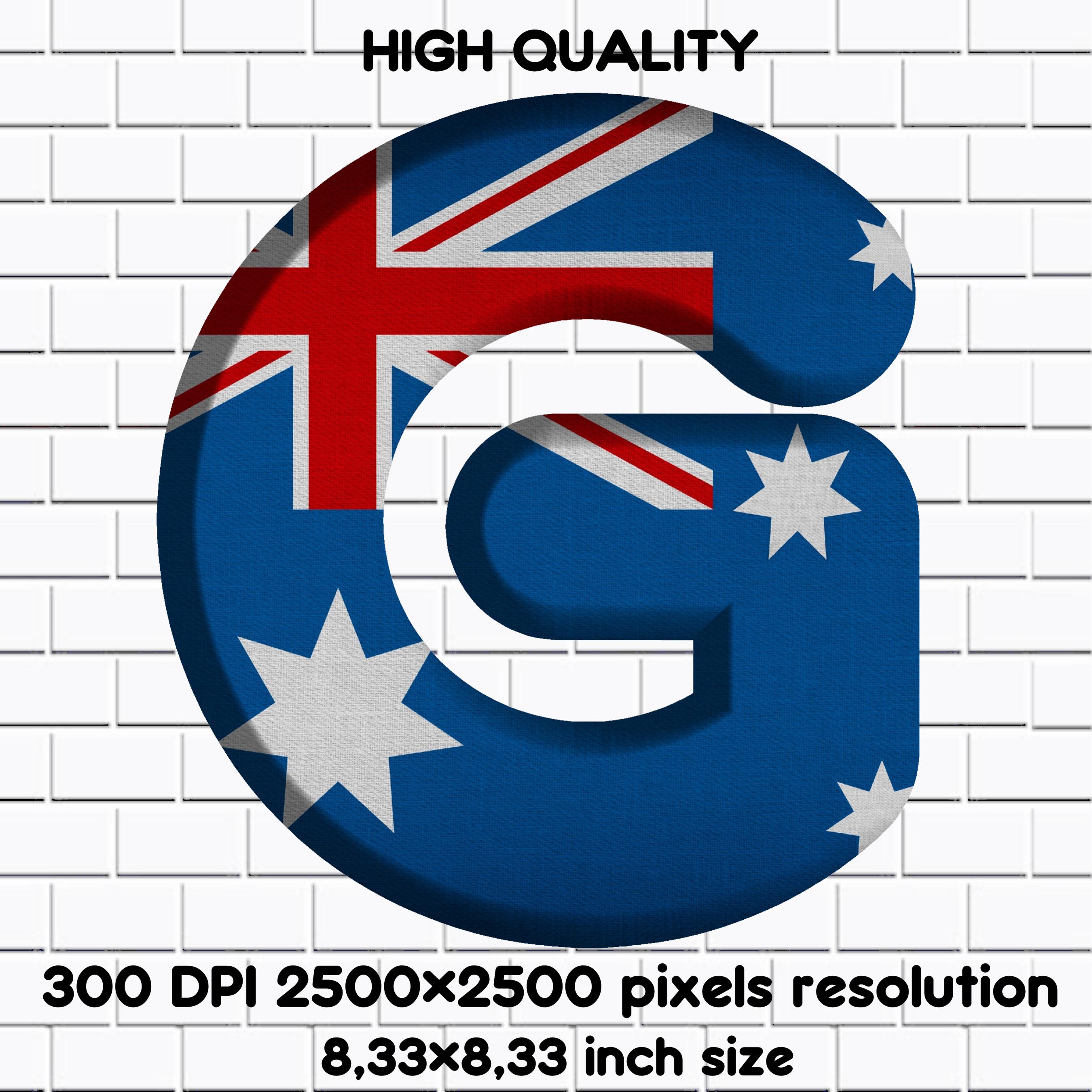 Australian Flag Letters Clipart, Australian Alpha PNG, Patriotic ...