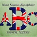 UK Flag Alphabet Clipart, English Letters,union Jack Blue Red and White ...