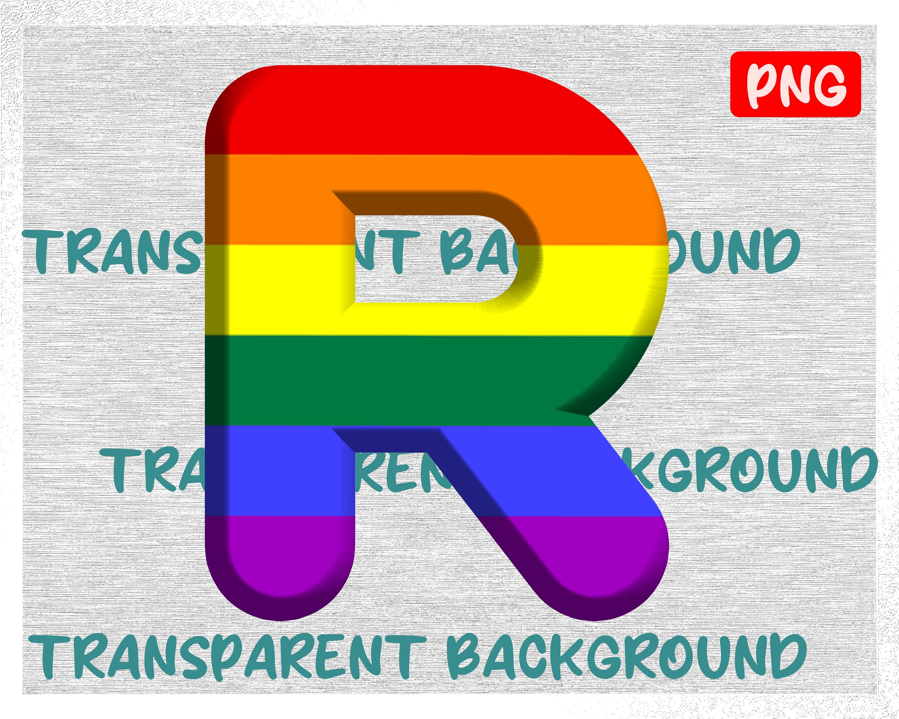 Rainbow Alphabet Numbers PNG, Pride Flag Clipart, Sublimation Crafts ...