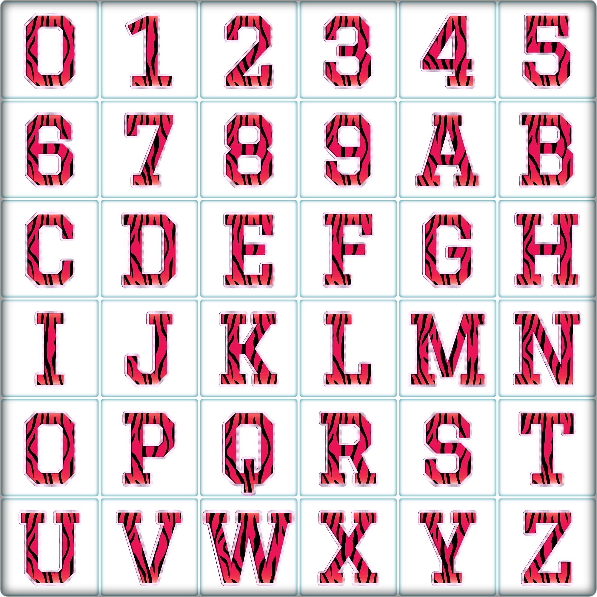 Tiger Font Png Clipart,athletic Letters and Numbers,colorful Sports ...