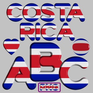 Costa Rica Flag Alphabet,costarica Flag Svg,2 Patriotic Costa Rican ...