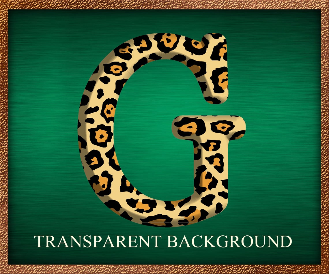 Cheetah Print Alphabet Clipart: Animal Font PNG (digital Download) - Etsy