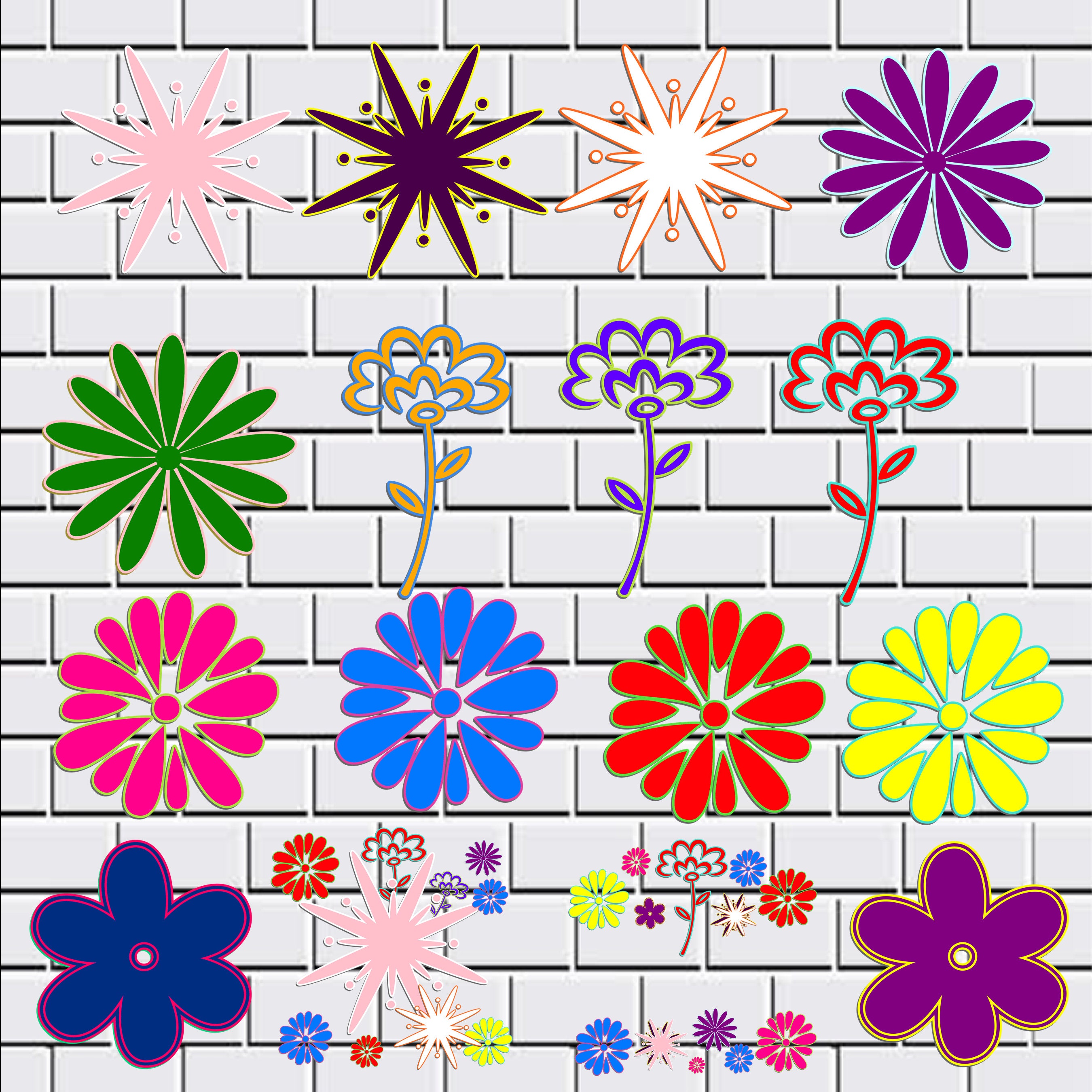 Floral Alphabet PNG Bundle: Spring Flower Clipart (digital Download) - Etsy