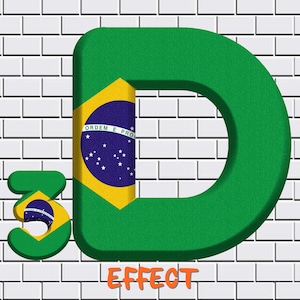 Brazilian Flag Alphabet Clipart: PNG Letters, Numbers, Punctuation ...