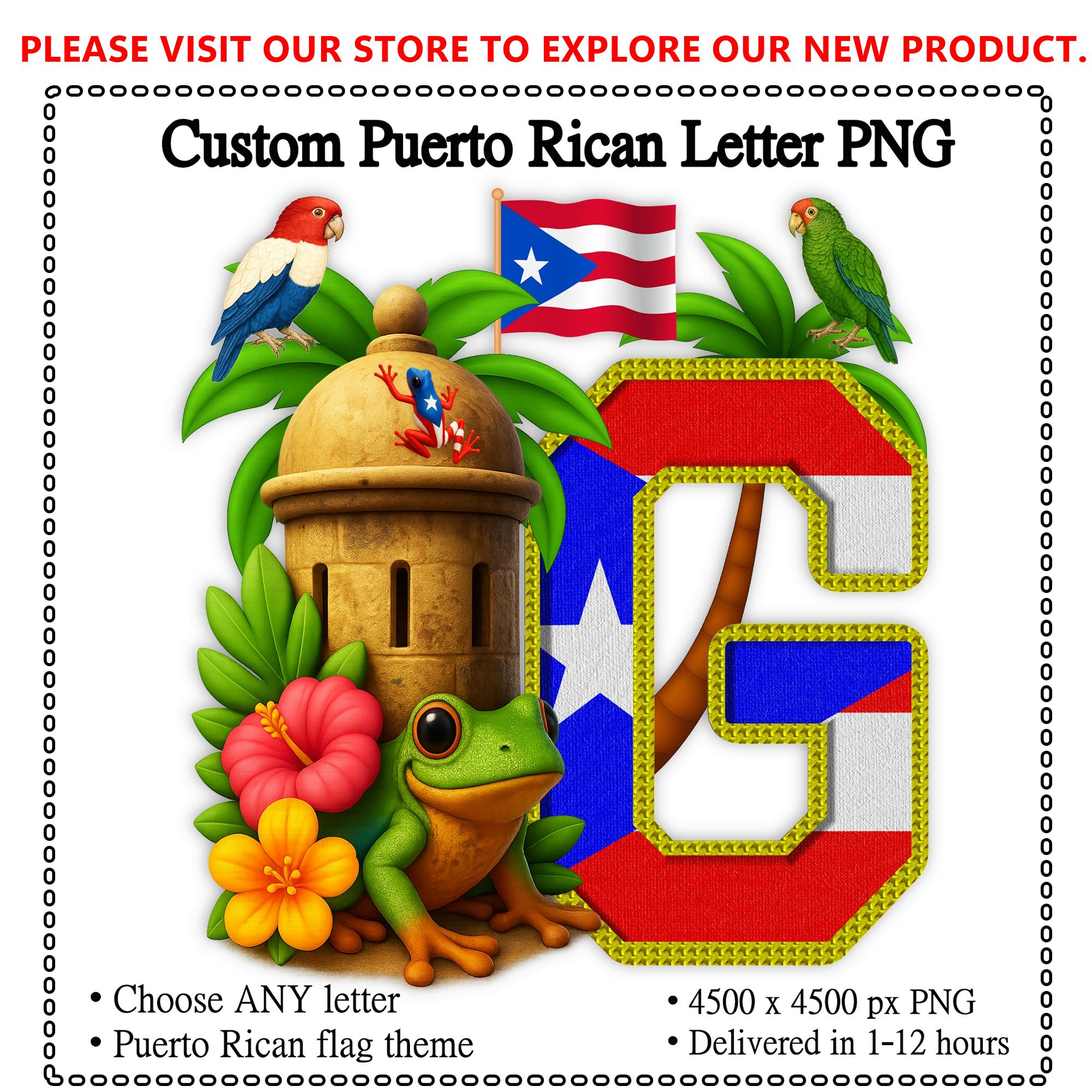 Puerto Rico Flag Alphabet PNG: 3D Letters, Numbers, Icons (digital ...