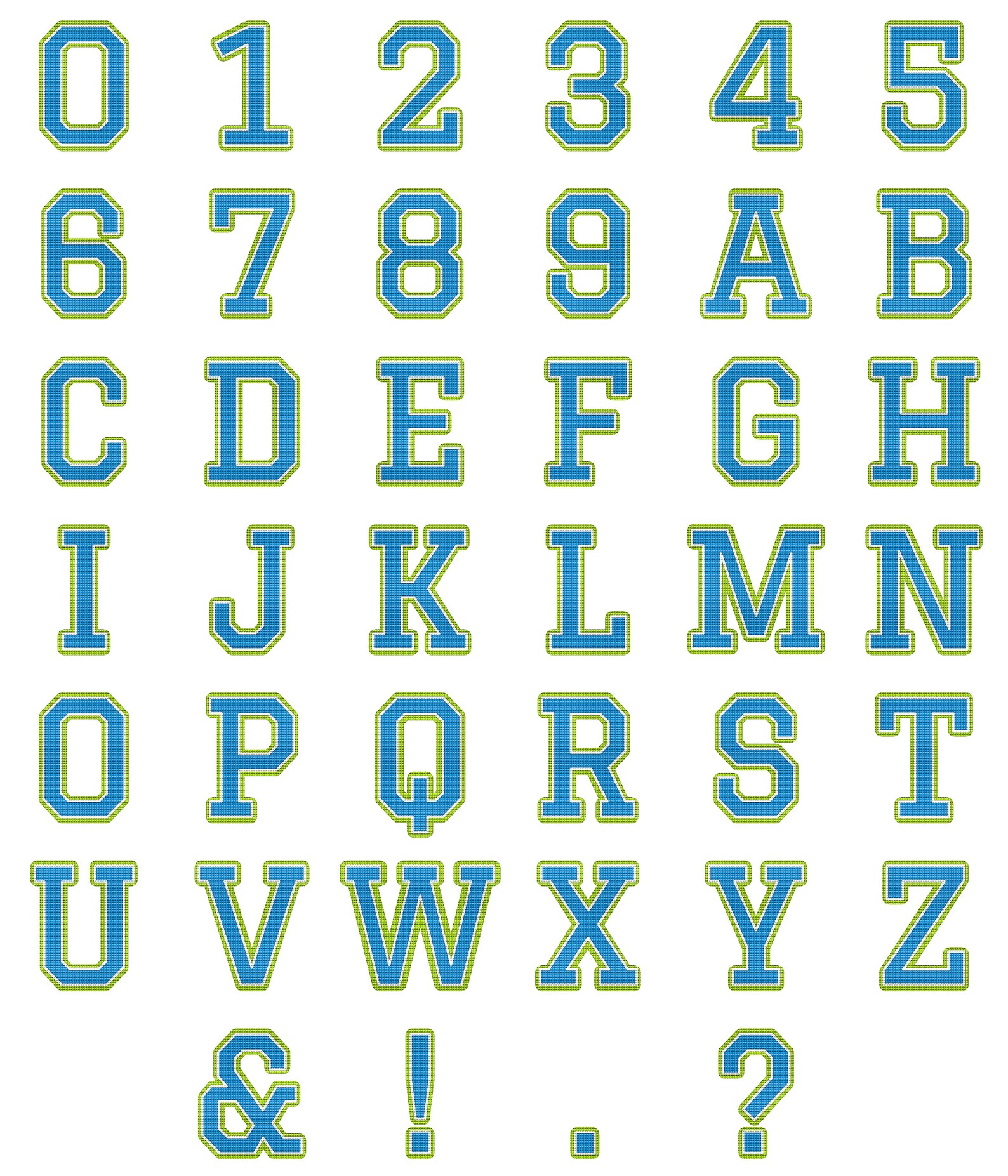 Embossed Sports Font Alphabet: Colorful Varsity Letters (PNG) - Etsy