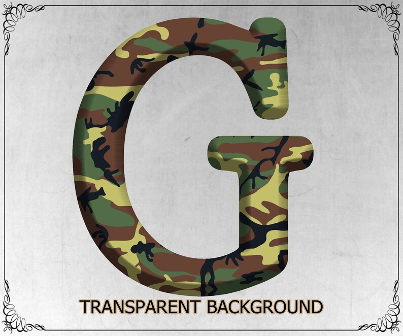 Camouflage Font Png Clip Art,soldier Alphabet,camo Numbers, Camouflage ...