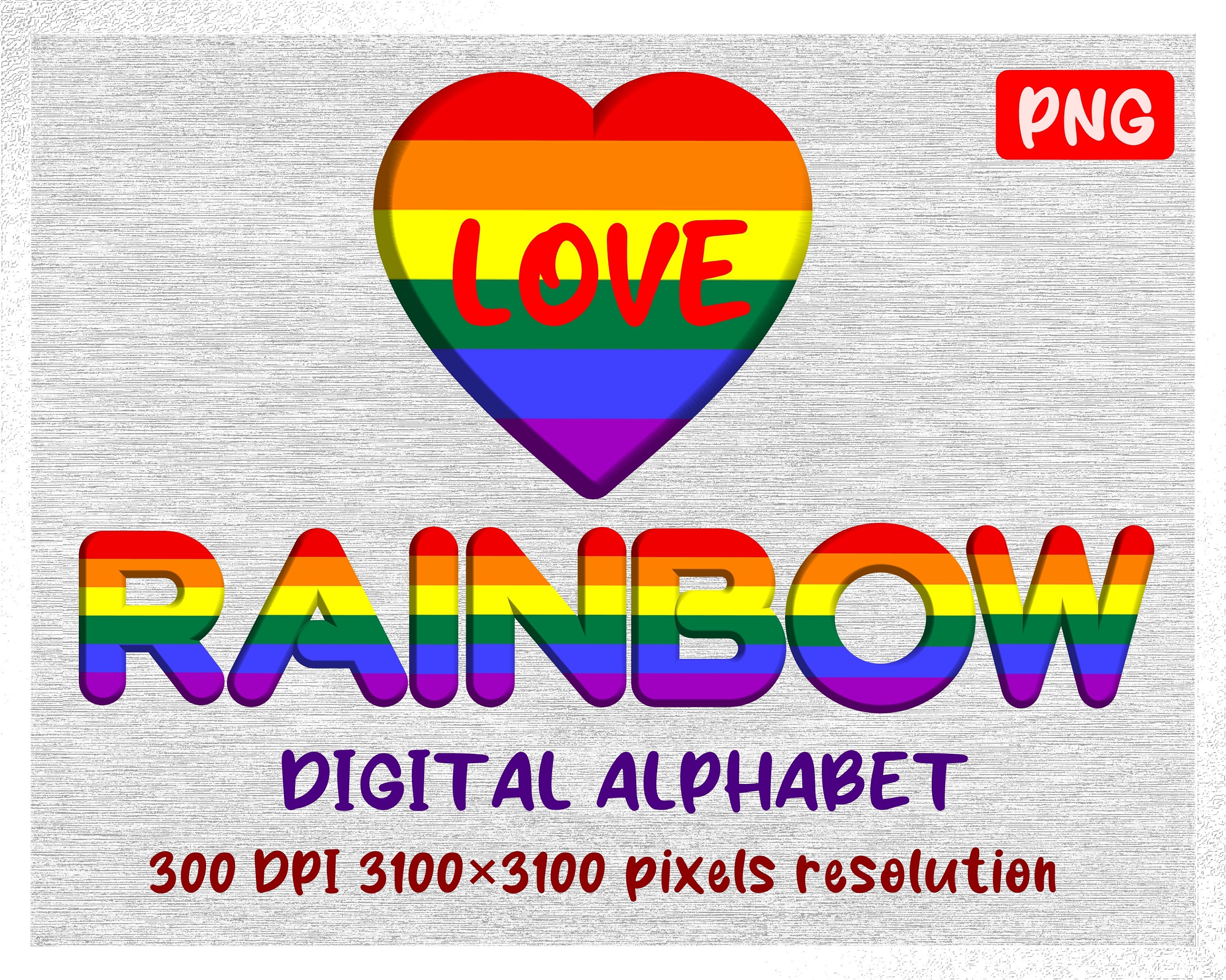 Rainbow Alphabet & Numbers PNG | Pride Flag Clipart A-Z 0-9 ...
