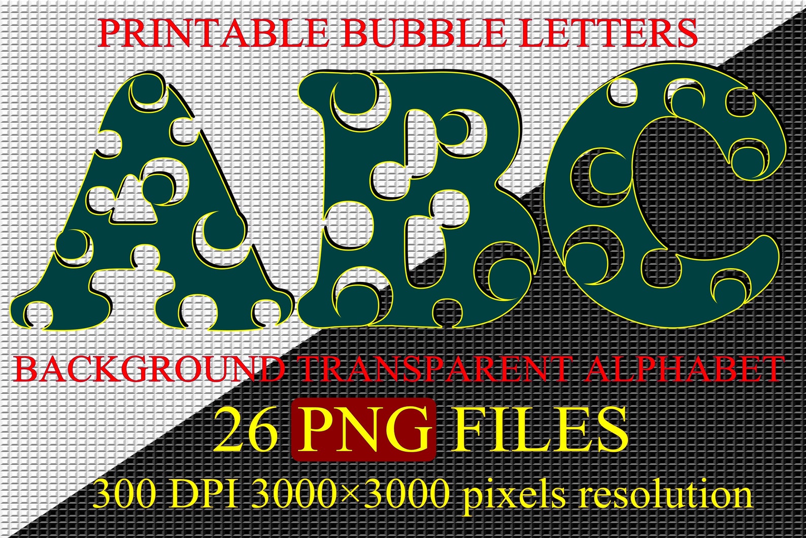 Printable Bubbly Alphabet Clip Art ,doodle Letters , Uppercase Alphabet ...