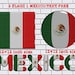Mexico Flag Font: Mexican Alphabet, Numbers & Clipart (PNG) - Etsy