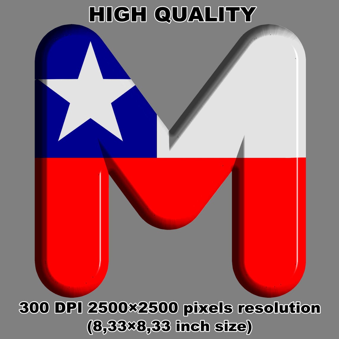 Chilean Flag Font Alphabet Letters and Numbers Clip Art,2 Versions ...