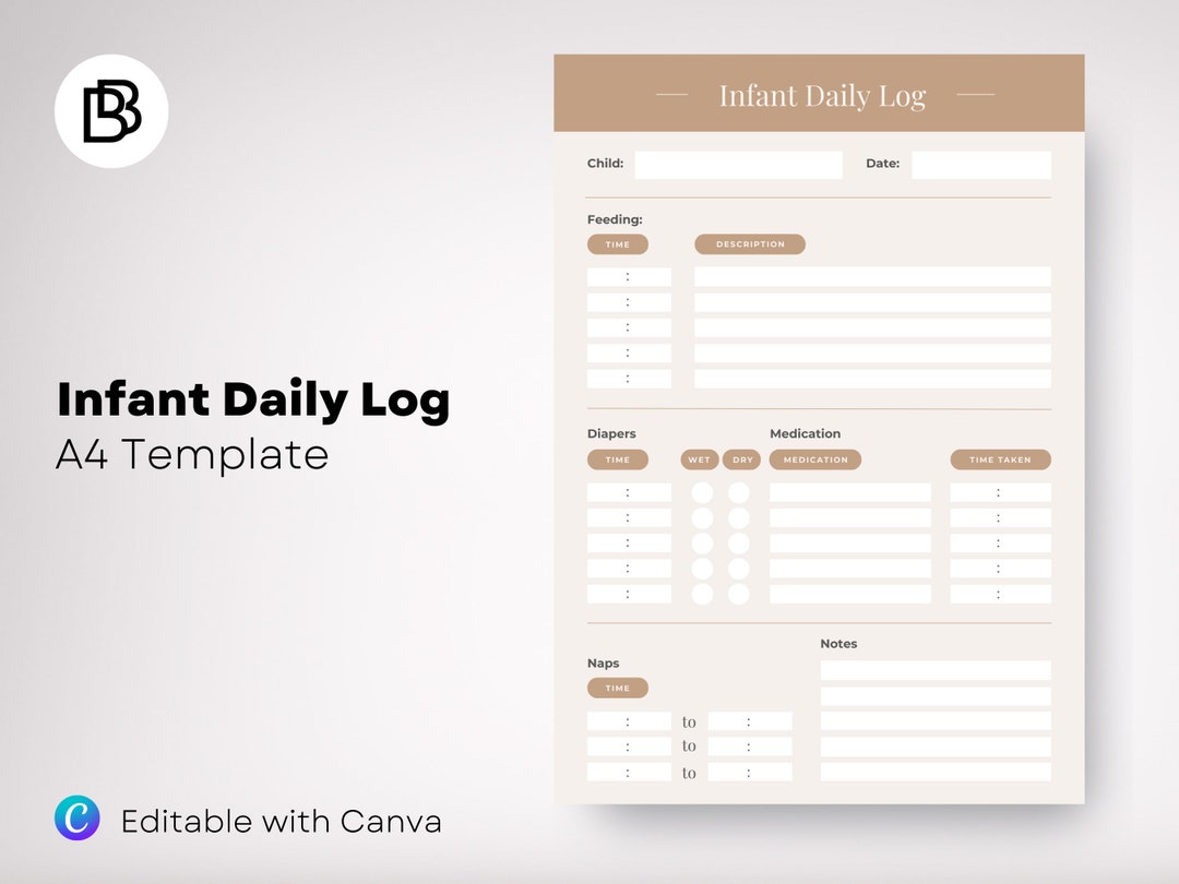 Infant Log Sheet Babysitters Club Babysitter Binder Babysitter Gift ...