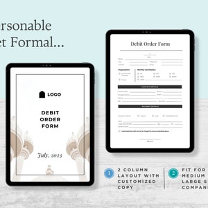 Debit Order Form | Fundraiser Template | NGO Fundraising - Etsy