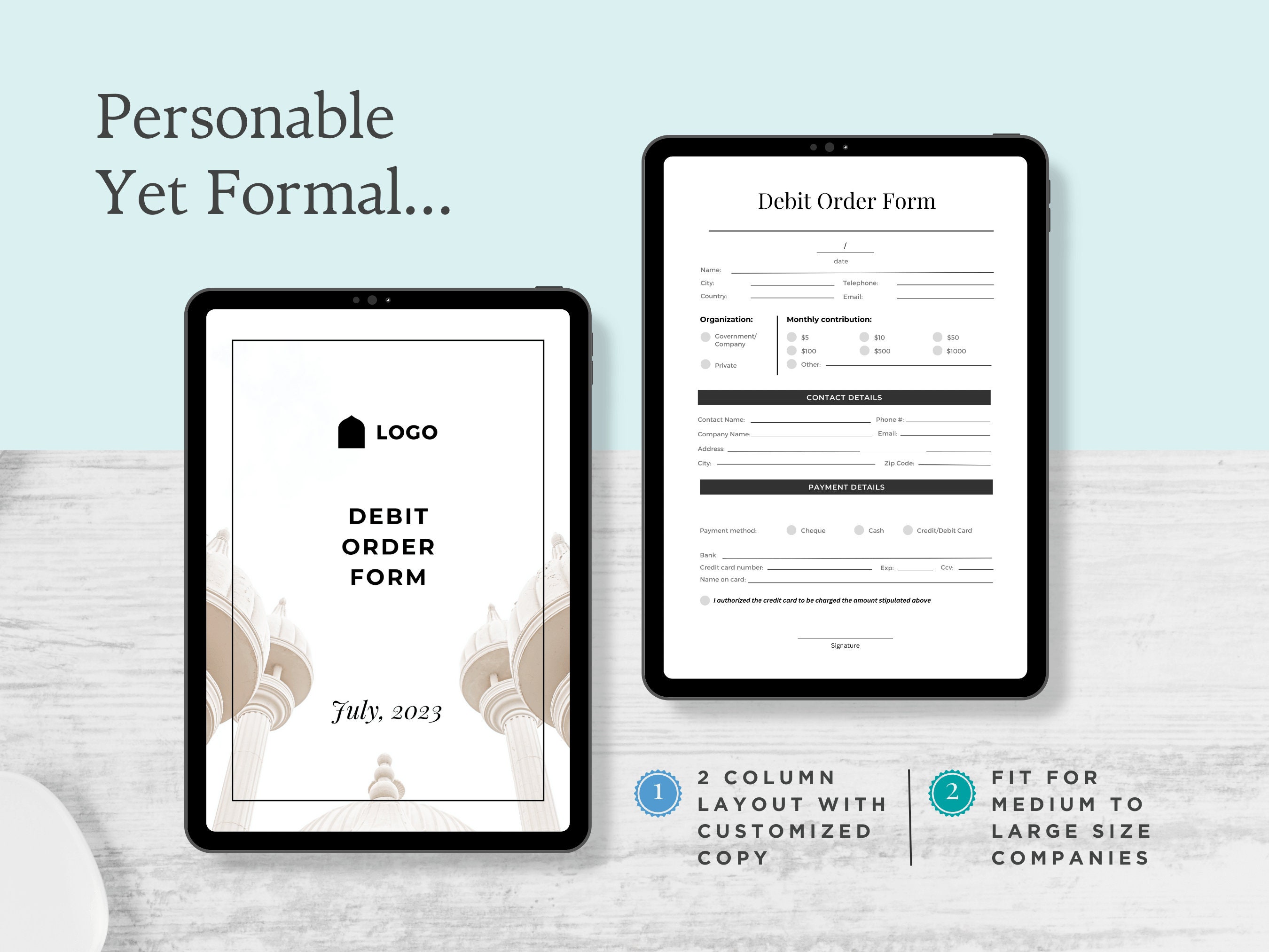 Debit Order Form Fundraiser Template NGO Fundraising - Etsy