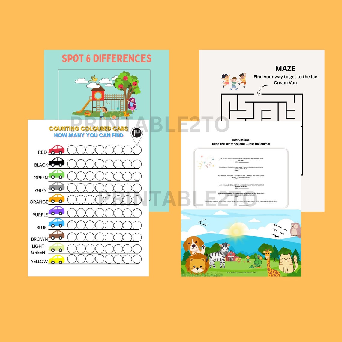 PRINTABLE Road Trip Kids Activity Bundle | Road Trip Games | Activities ...