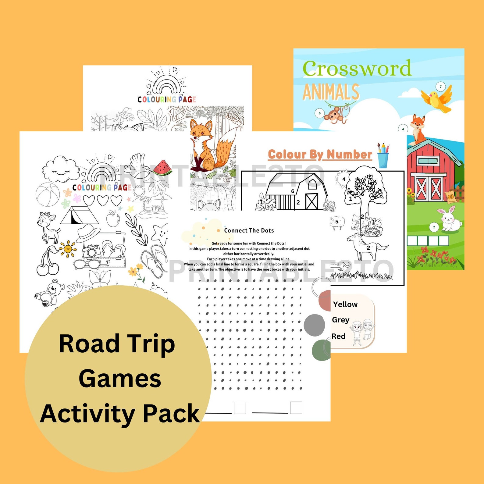 PRINTABLE Road Trip Kids Activity Bundle | Road Trip Games | Activities ...
