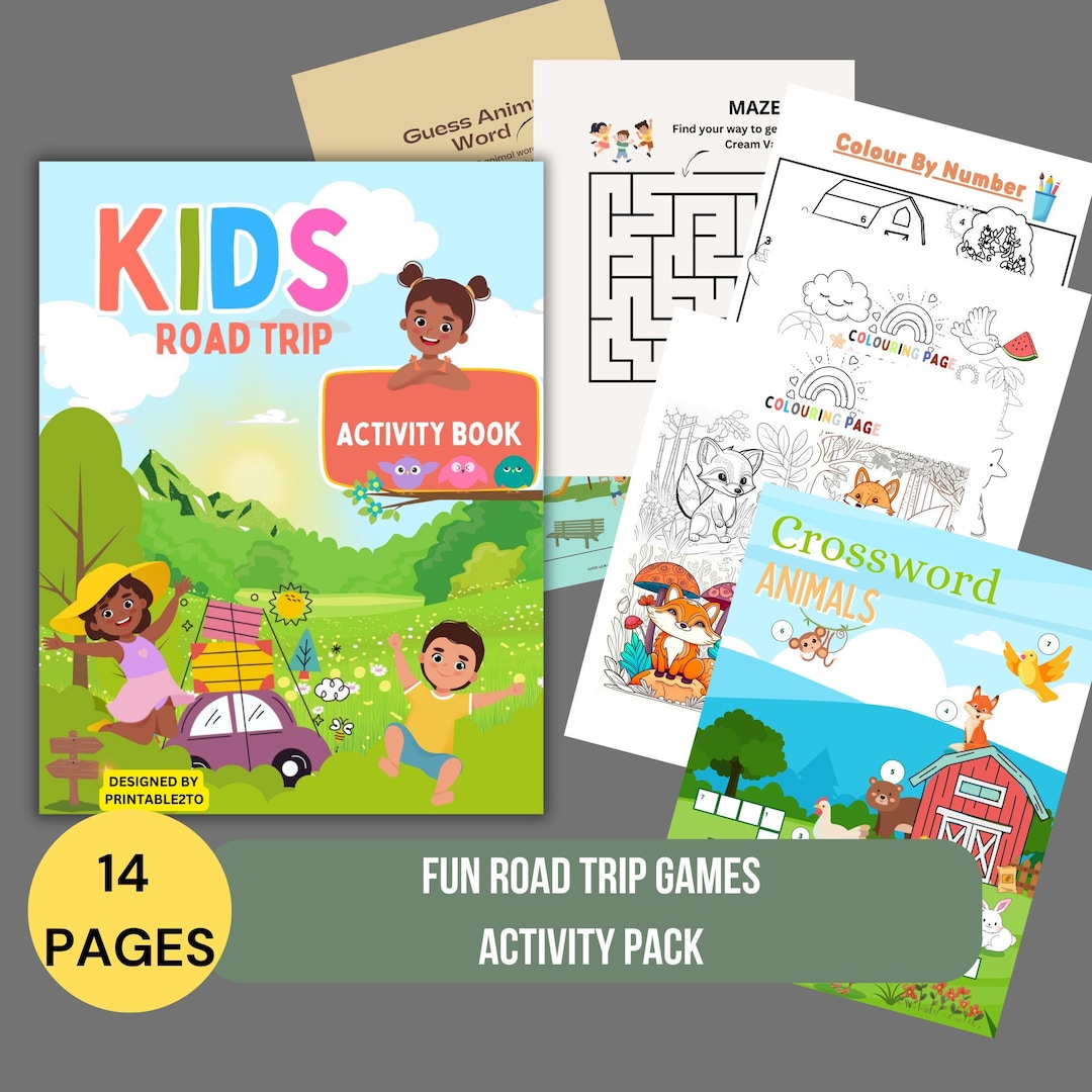 PRINTABLE Road Trip Kids Activity Bundle | Road Trip Games | Activities ...
