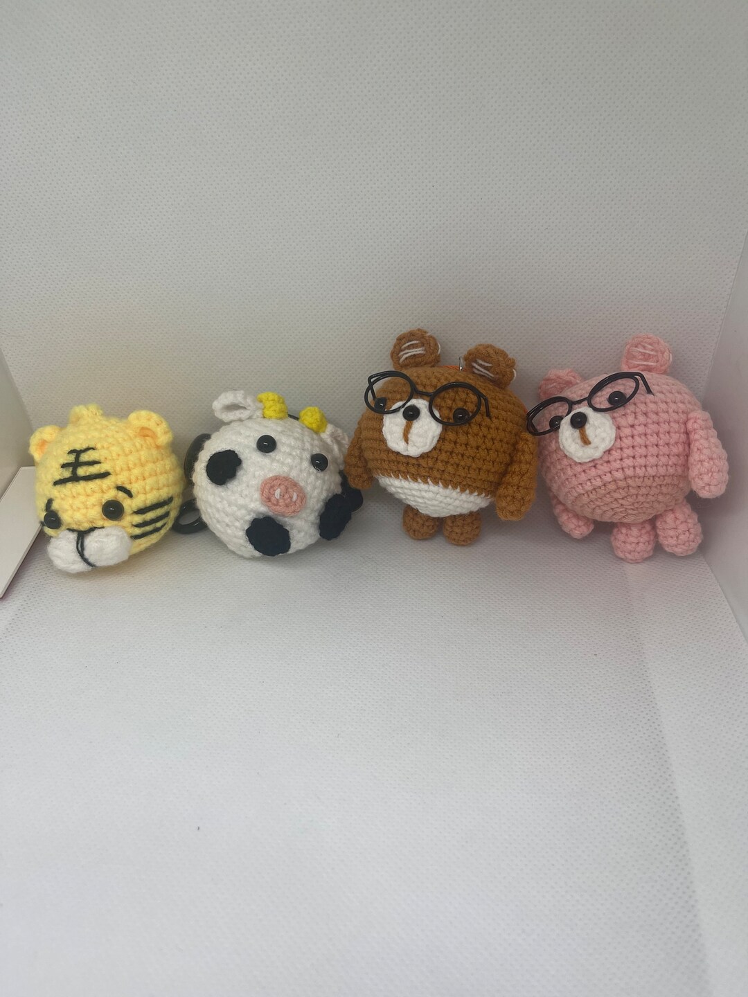 Mini Zoo Animals Crochet Keychain - Etsy