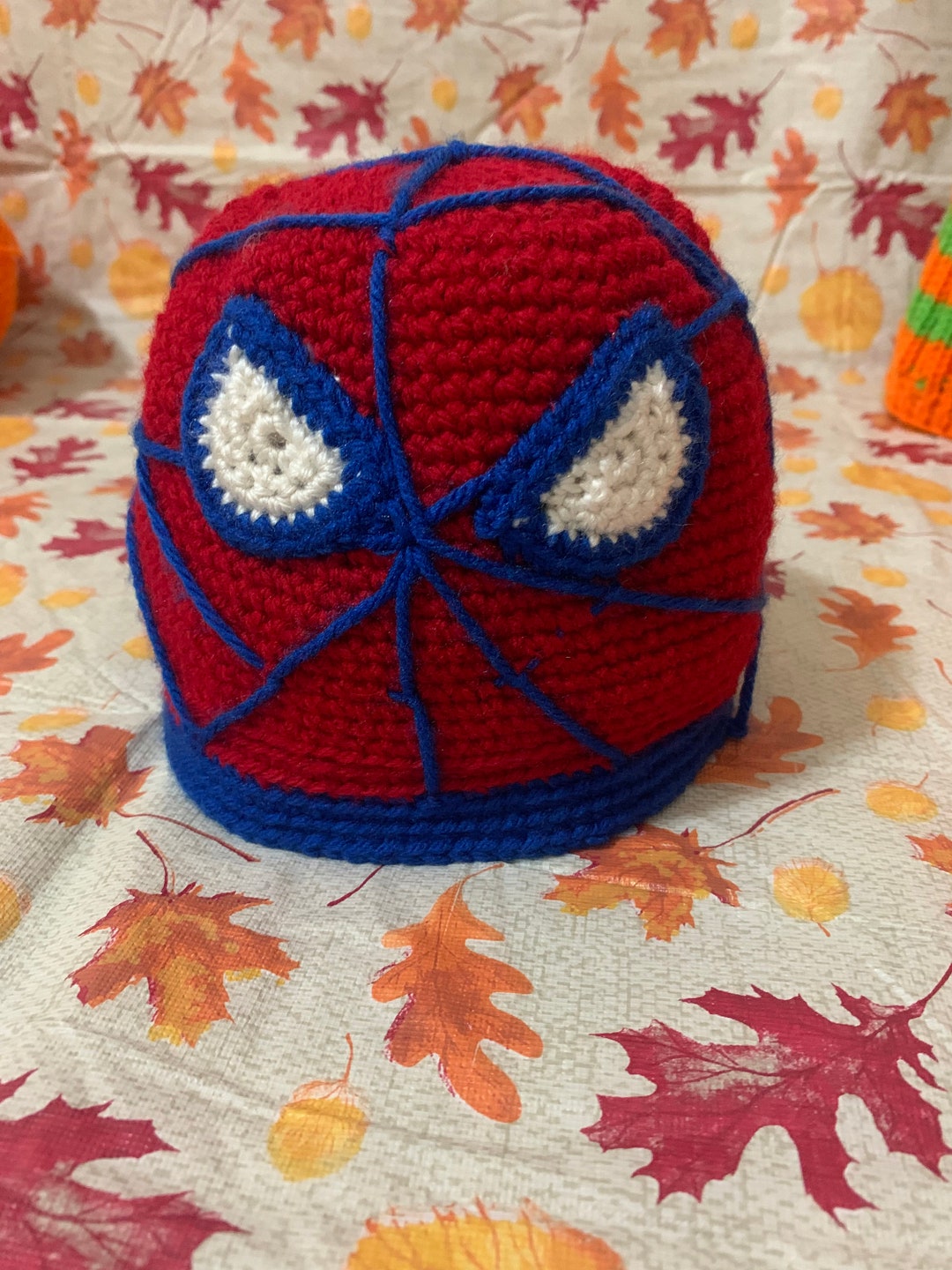 Spiderman Crochet Hat - Etsy