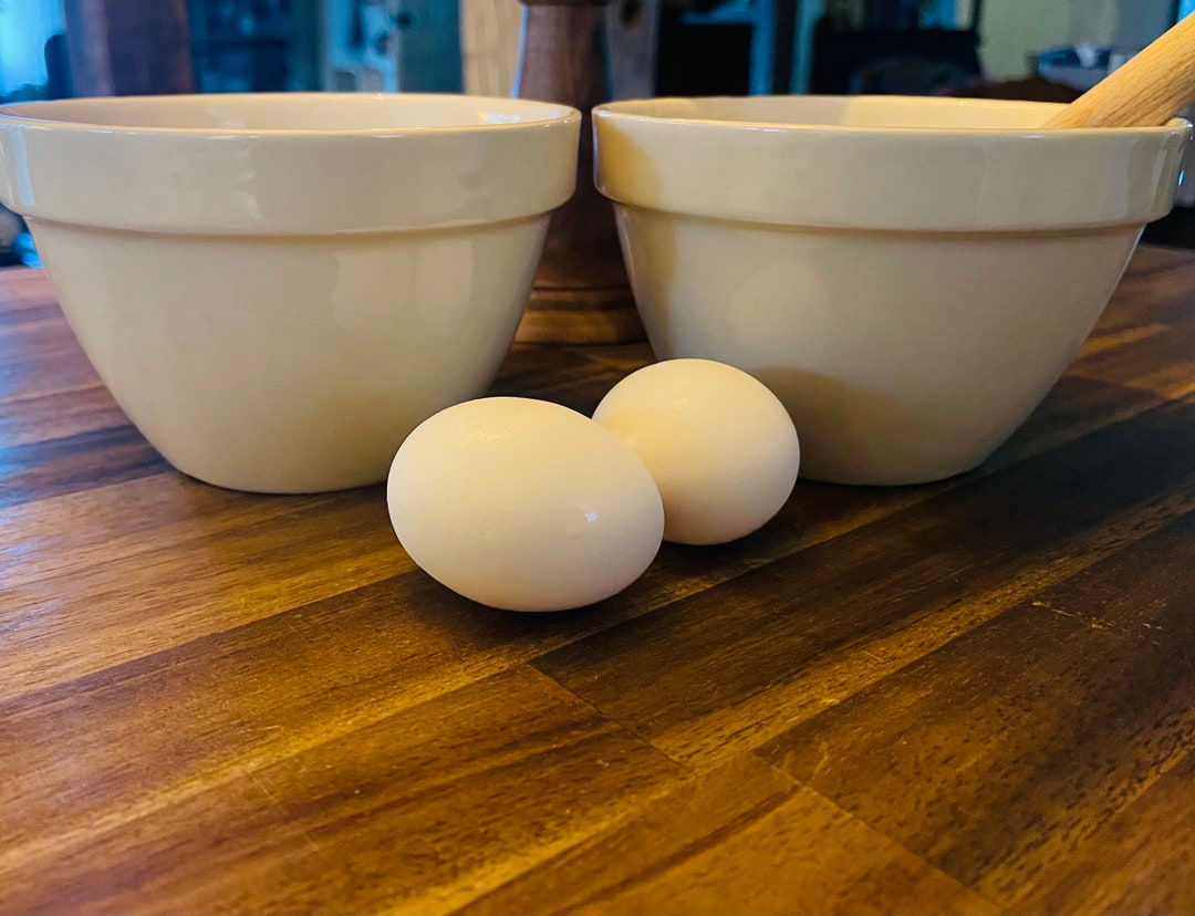 Vintage Ascot White Cookware 6 Mixing Bowl Pudding Bassin Made in ...