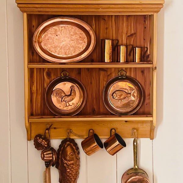 Wood Wall Plate Rack - Etsy