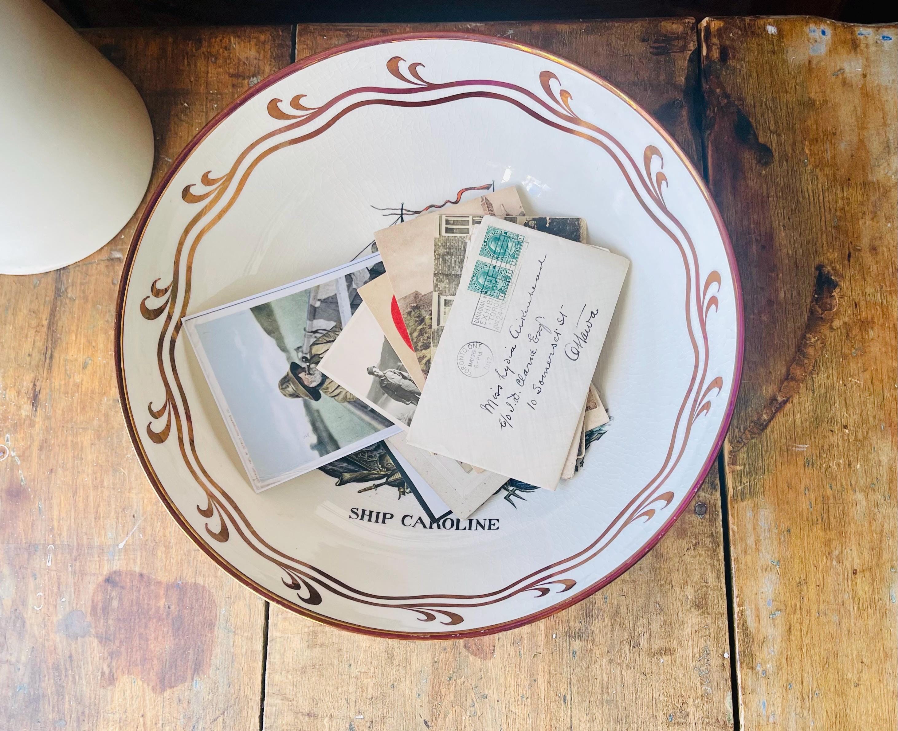 Vintage Gray's Pottery Ship Bowl – 1950s Lustreware Nautical ...