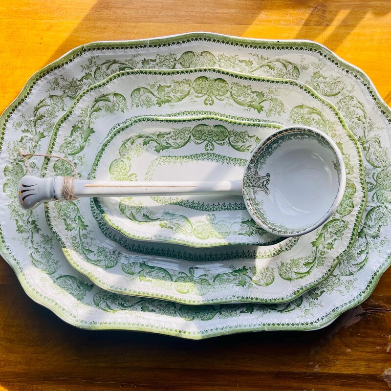 Green Transferware - Etsy