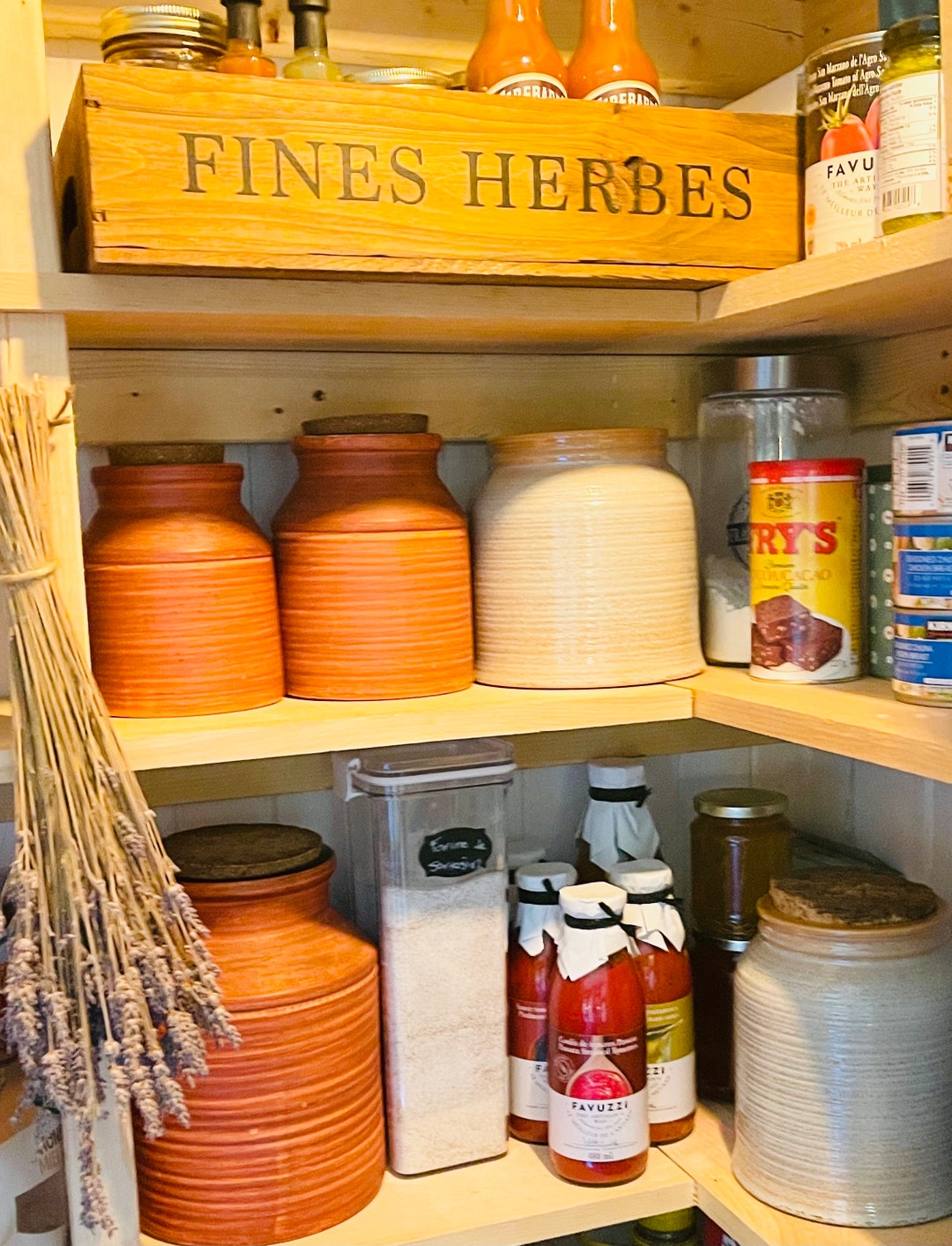 Large Vintage Pottery Jars Cork Lid From Genin-trudeau Terracotta or ...