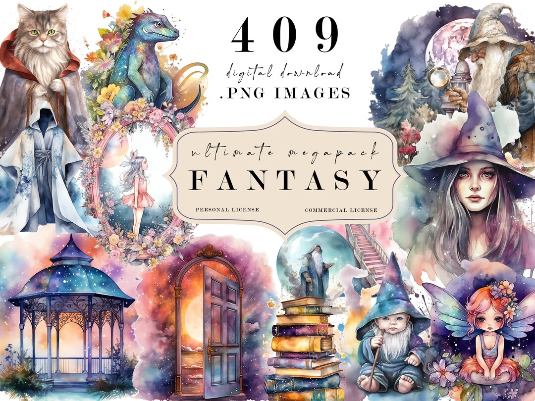 Fantasy Magic Clipart, Witch Mythical Graphics PNG, Wizard Clip Art ...