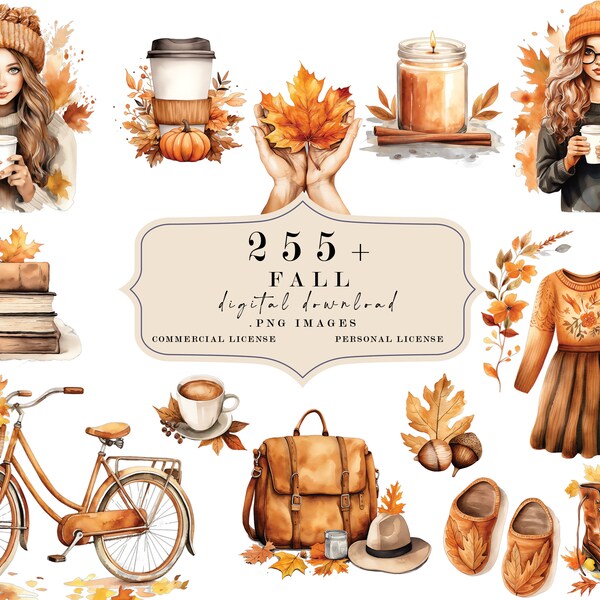 Autumn Clipart - Etsy