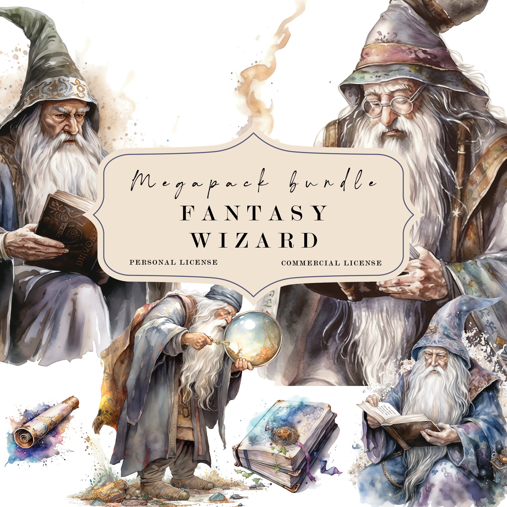 Fantasy Magic Clipart, Witch Mythical Graphics PNG, Wizard Clip Art ...