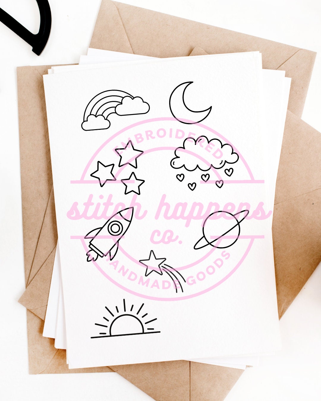 Printable Stick and Stitch Weather Galaxy Embroidery Designs - Etsy