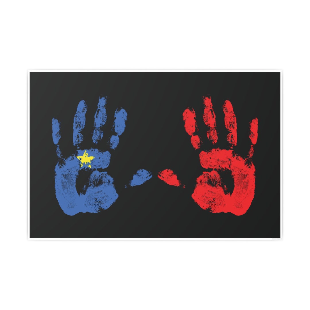 Acadian Design Photo Art Paper Poster, Acadian Poster, Red and Blue ...