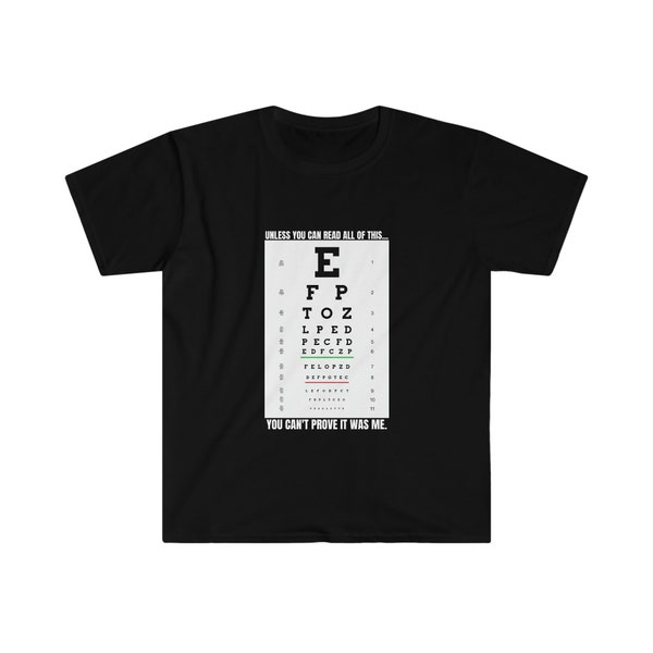 Eye Chart Shirt - Etsy