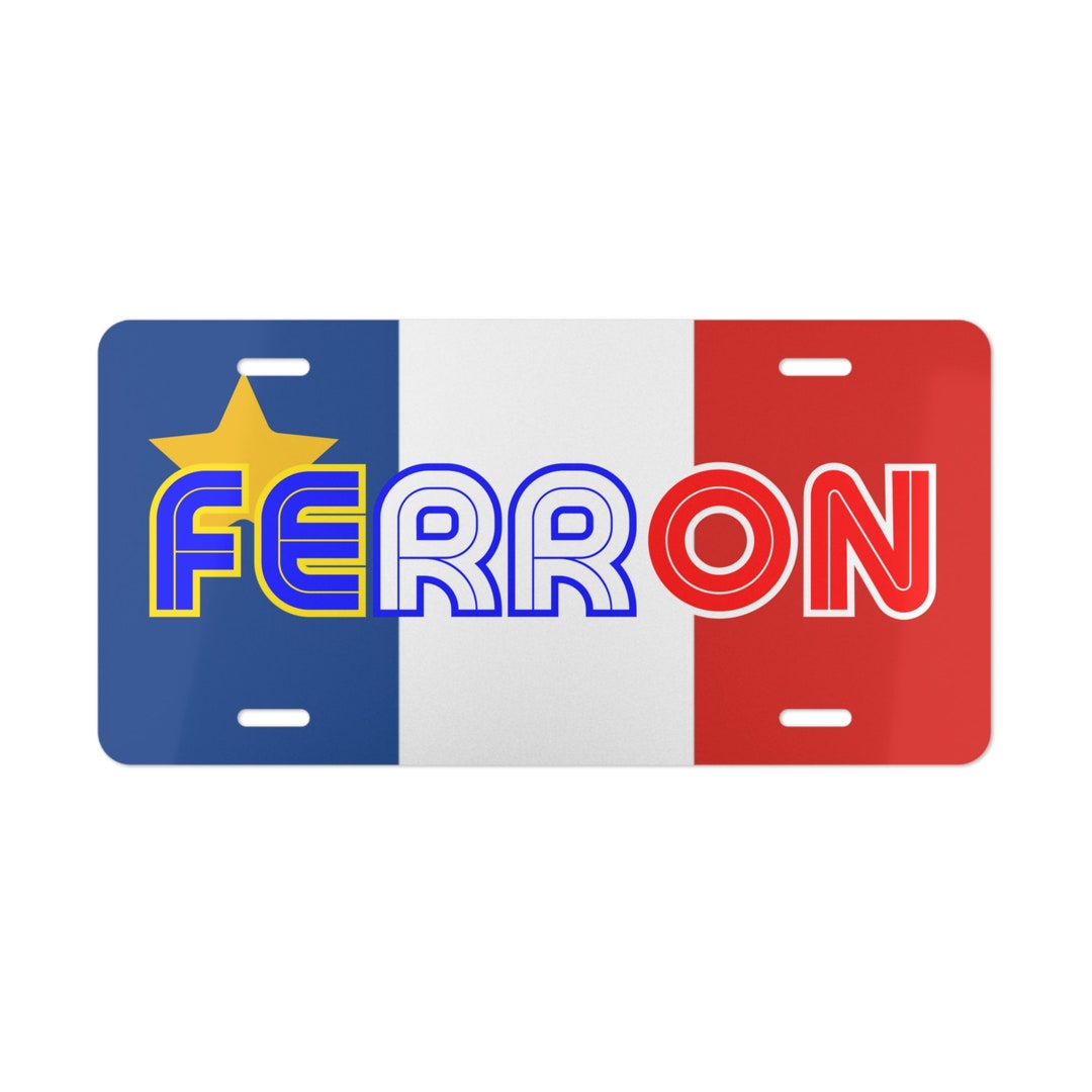 FERRON Vanity Plate, Acadian Flag Vanity Plate, Acadian Car Plate ...