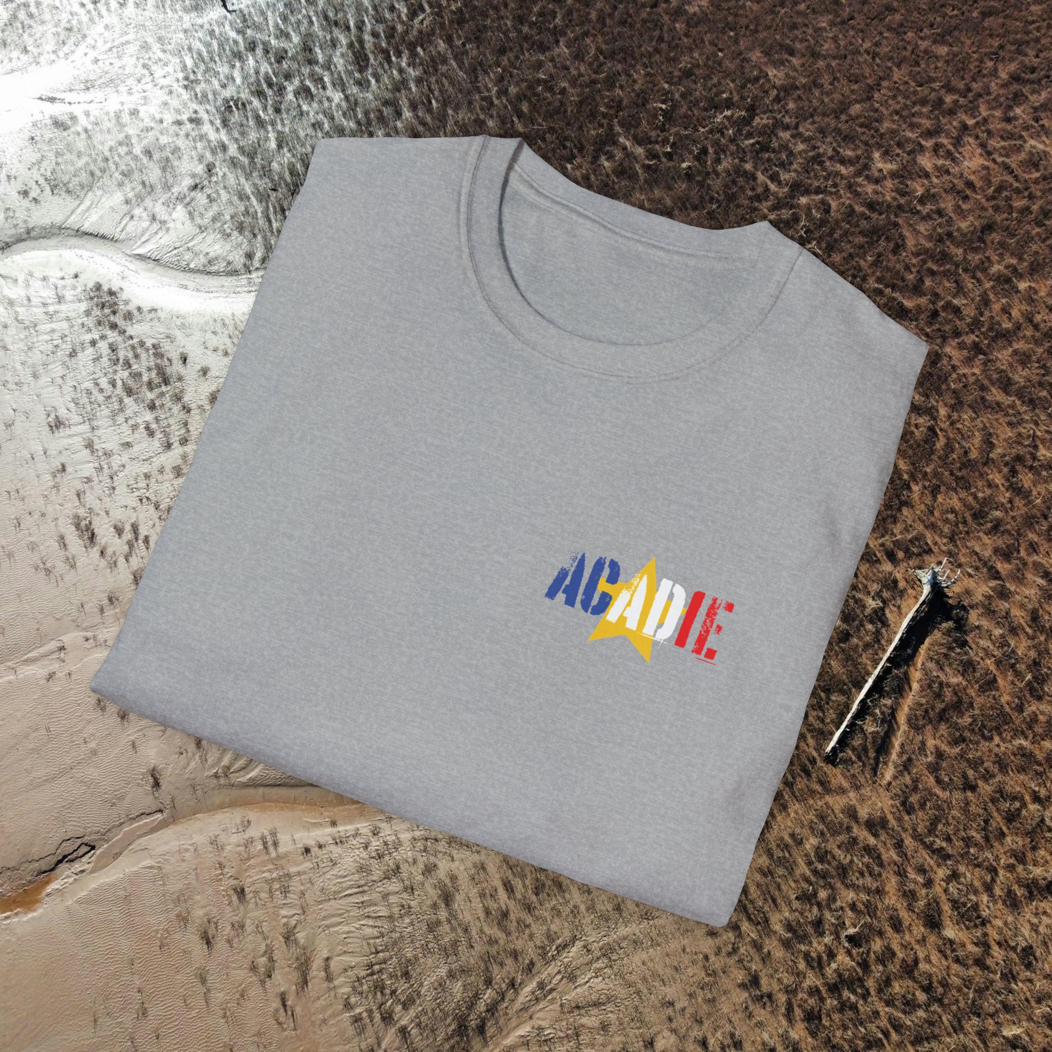 Front and Back Design Acadie T-shirt, Chandail Acadien, With Small Logo ...