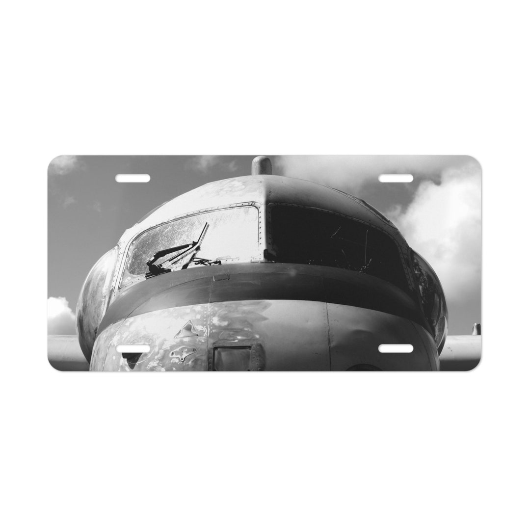 Airplane Photo Vanity Plate Original Photo Old Airplane - Etsy